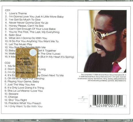 Barry White Gold. The Very Best of - Barry White - CD | IBS