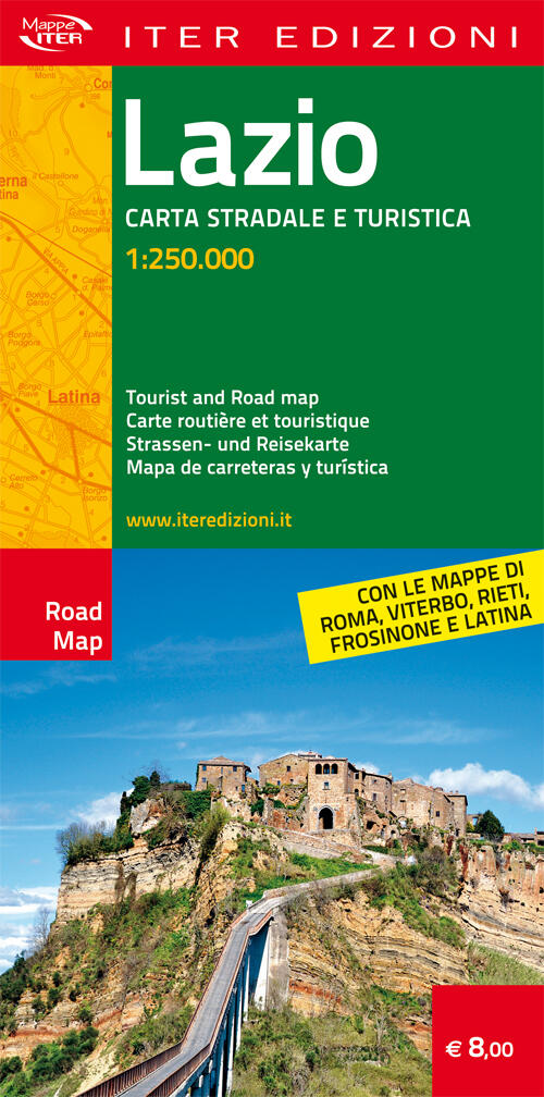 Lazio. Carta stradale e turistica 1:250.000 - Libro - Iter Edizioni ...