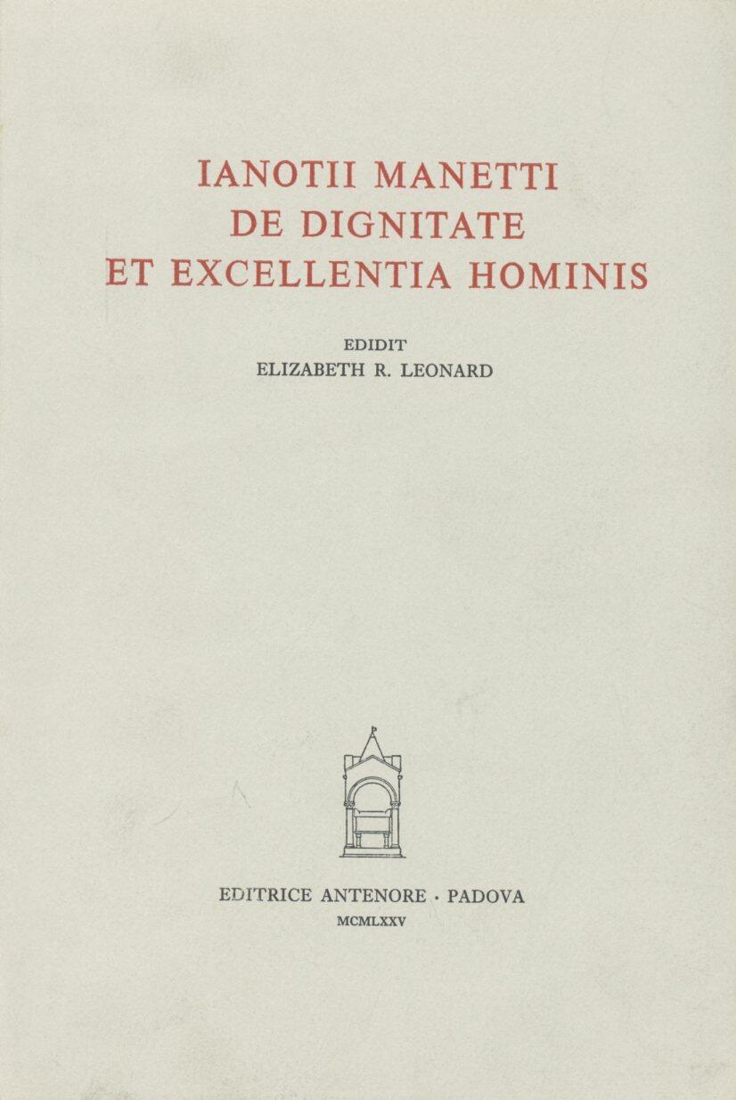 De dignitate et excellentia hominis - Giannozzo Manetti - Libro ...
